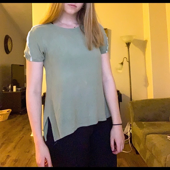 Emberley | Tops | Emberley Olive Green Top | Poshmark